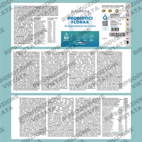 Florax Probiotico - Protezione dell'intestino e della flora intestinale